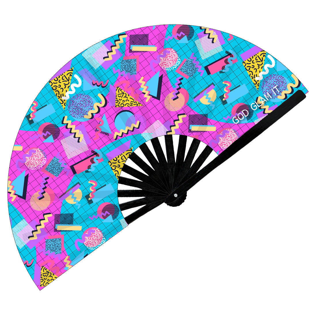 Doodle EDM-RAVE Bamboo Hand Fan | God Glam It